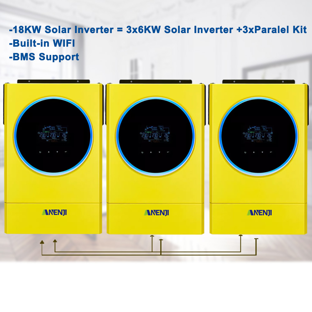 ANENJI 18KW Hybrid Solar Inverter 230Vac MPPT 120A Solar Charger 500Vdc ...